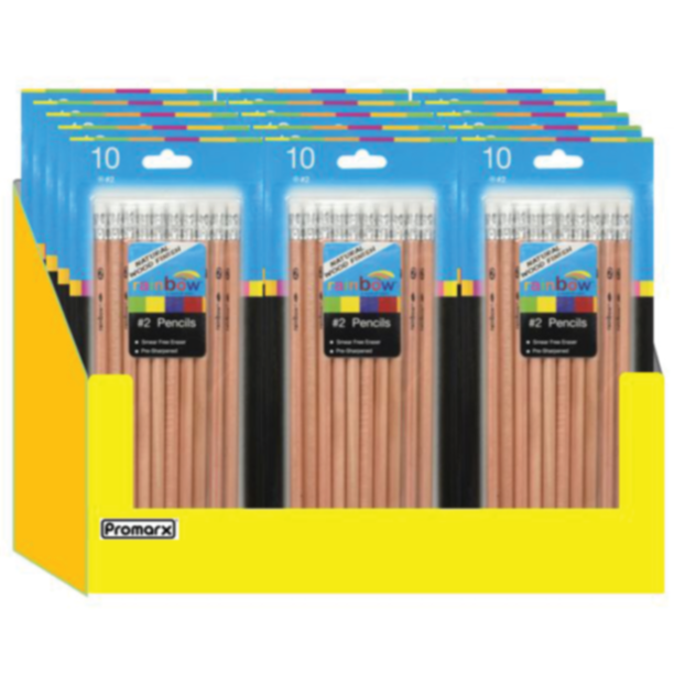 Display Tray CP09 10 ct Natural Wood Pre-Sharpened Pencil – Promarx
